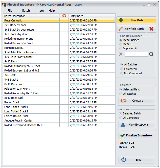 Physical Inventory - RMPRO - The Ultimate Solution For Rug Business